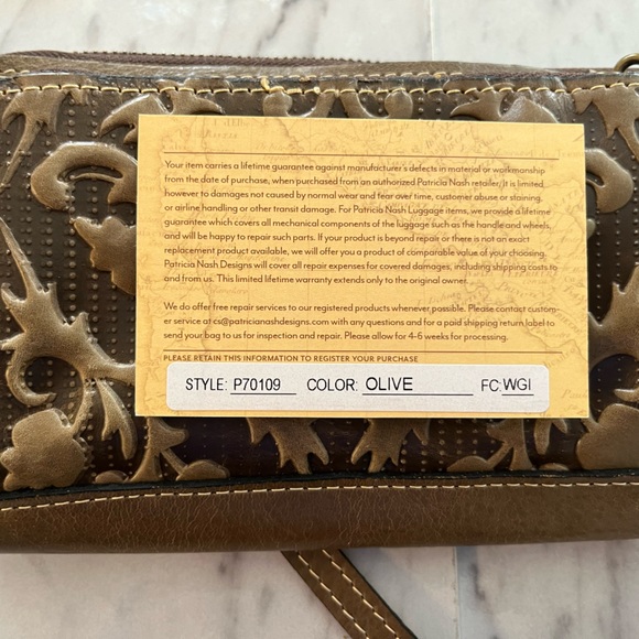 Patricia Nash | Bags | Olive Patrica Nash Crossbody Bag | Poshmark